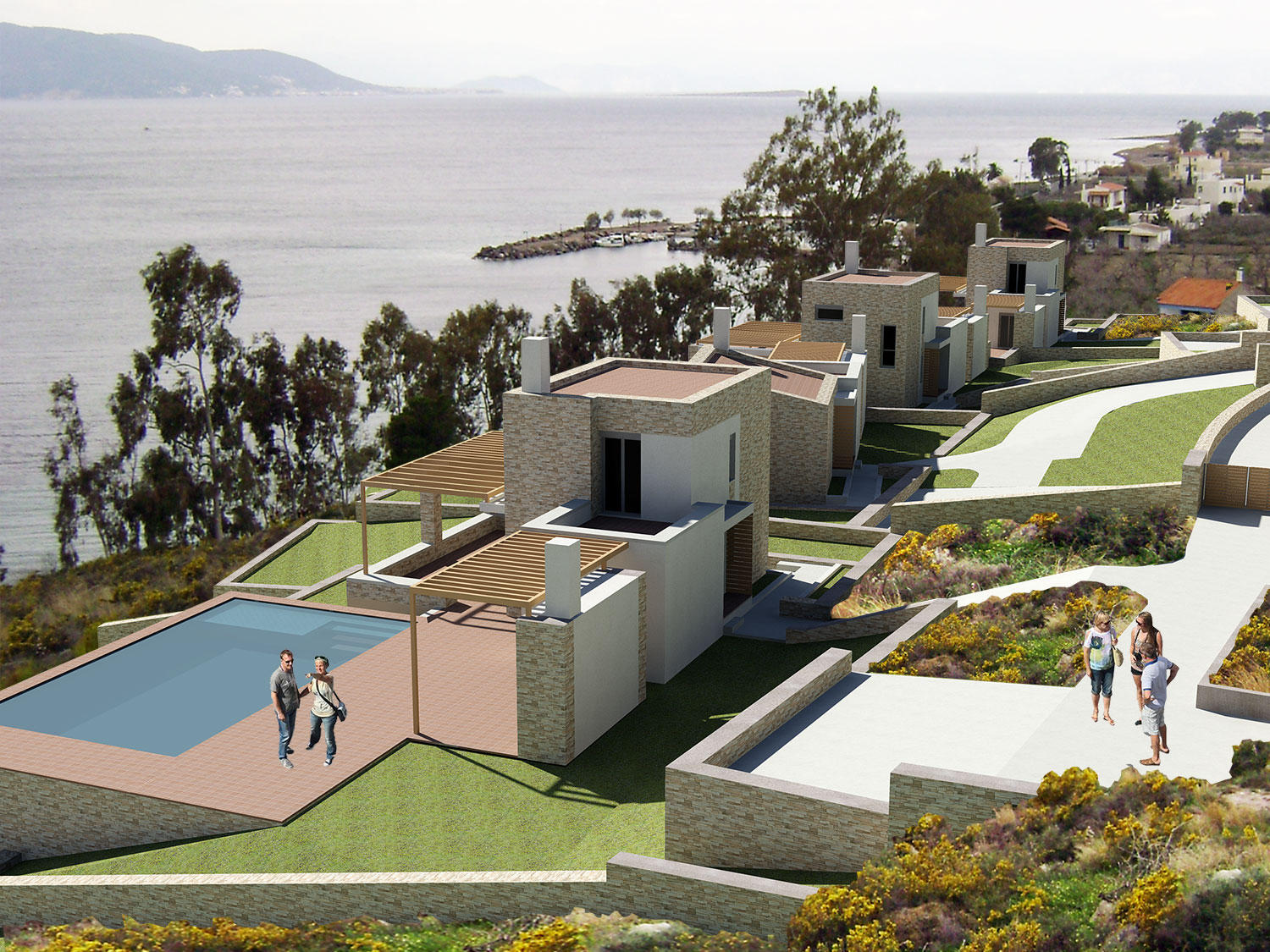 Συγκρότημα τεσσάρων παραθεριστικών κατοικιών - ΚΟΜ37 Αρχιτέκτονες